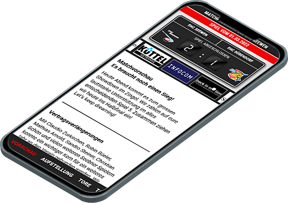 Matchprogramm.ch - Das Online-Matchprogramm für Vereine